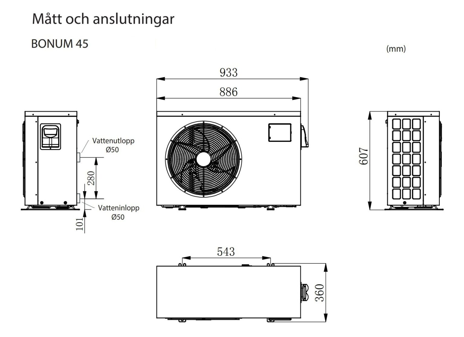 Poolvärmepump Gullberg & Jansson Bonum 45 inkl. installationspaket - Se ...